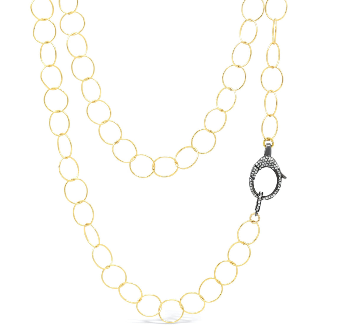 Diamond Clasp on Open Link Chain Necklace – Bettina Duncan